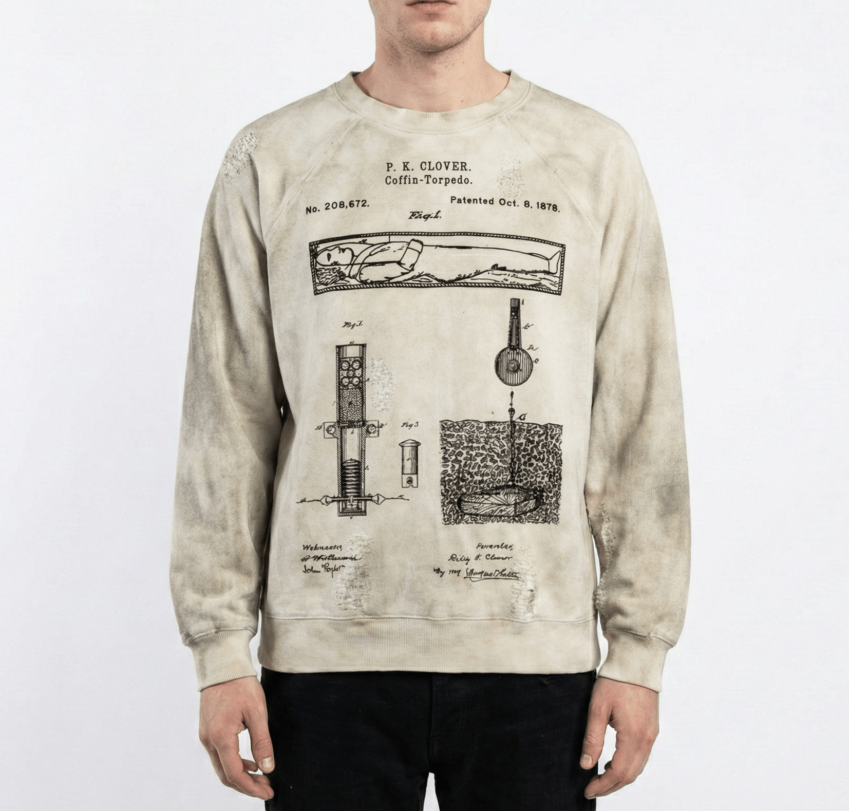 Coffin Torpedo French Terry Sweater | Western Evil Goth Wear